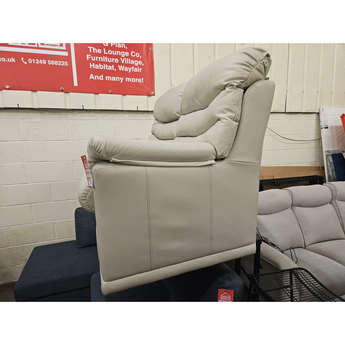 G Plan Malvern 2 Seater Leather Sofa - Capri Putty / B Grade ...