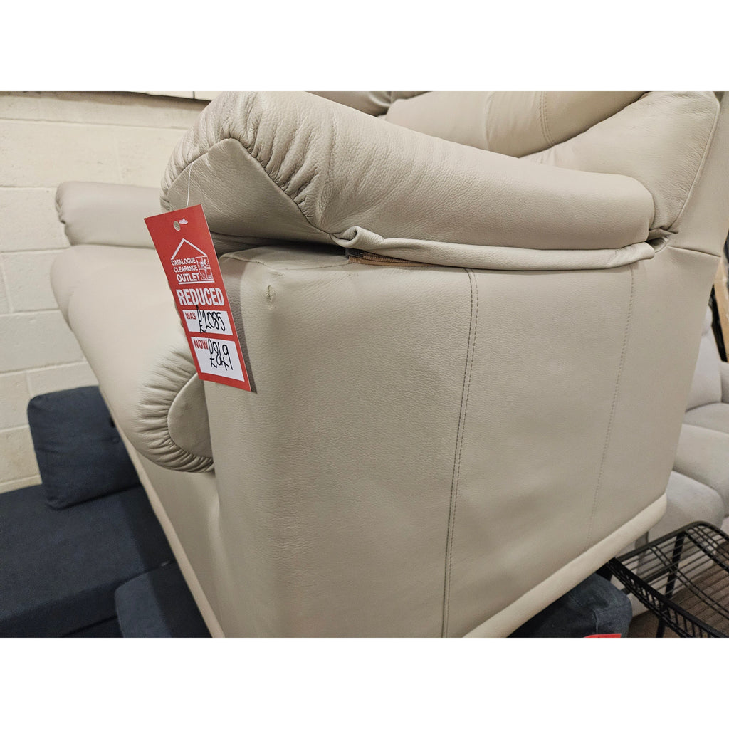 G Plan Malvern 2 Seater Leather Sofa - Capri Putty / B Grade ...