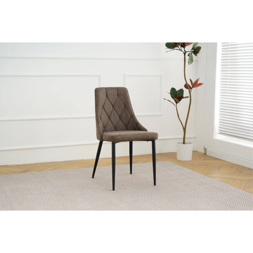 Pair of Arianna Fabric Dining Chairs – Catalogue Clearance Outlet