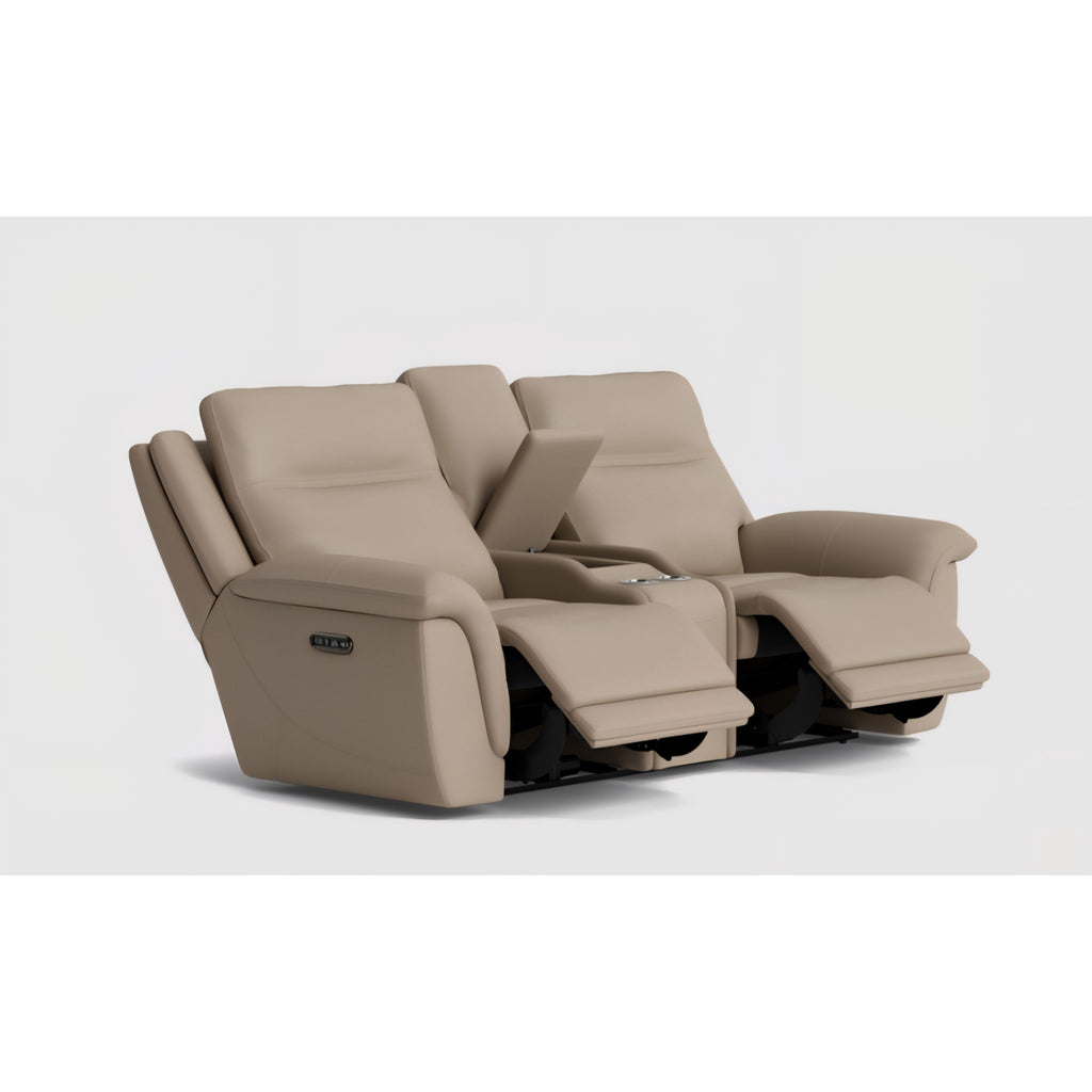 Otis 2 seat dual electric recliners with electric headrests & storage ...