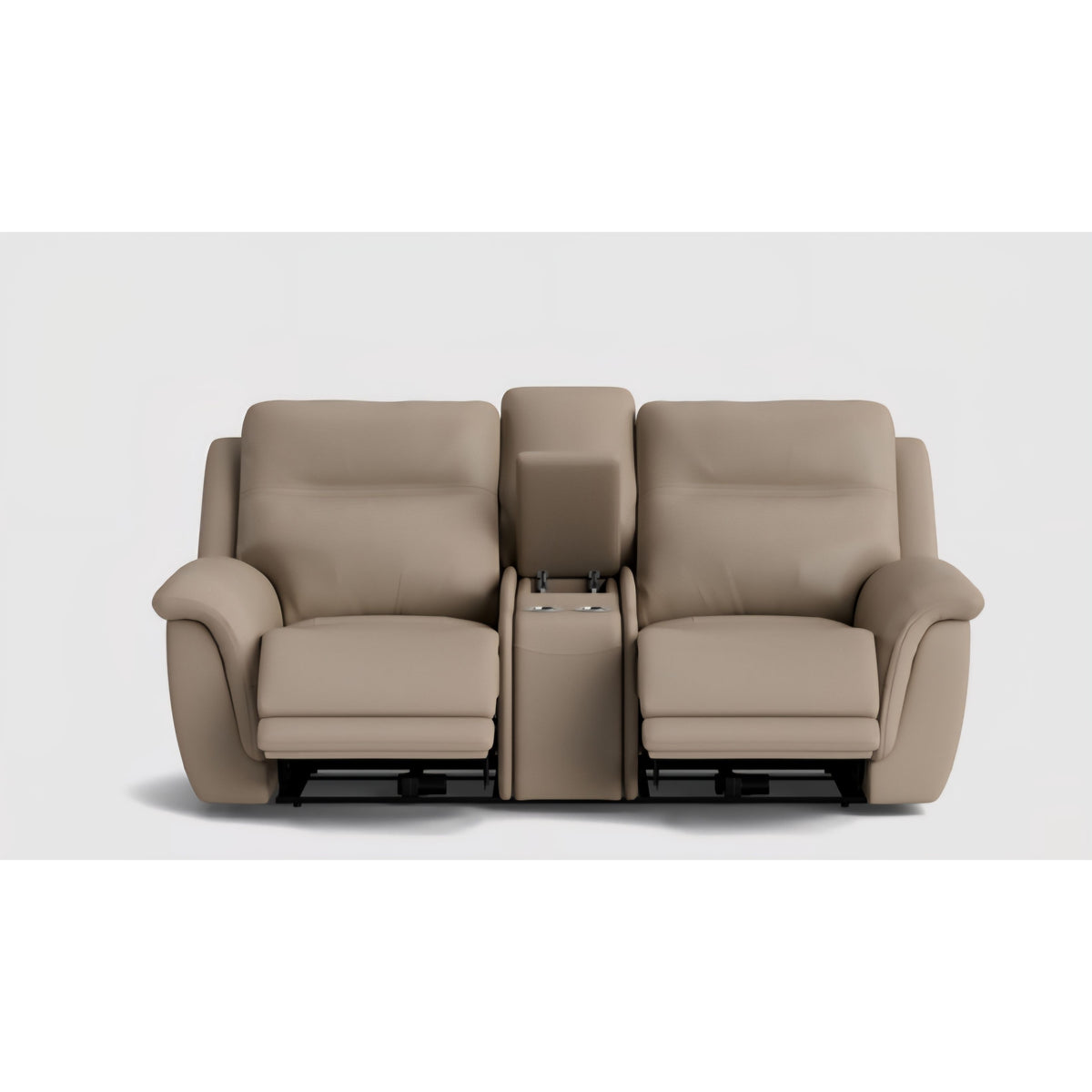 Otis 2 seat dual electric recliners with electric headrests & storage ...